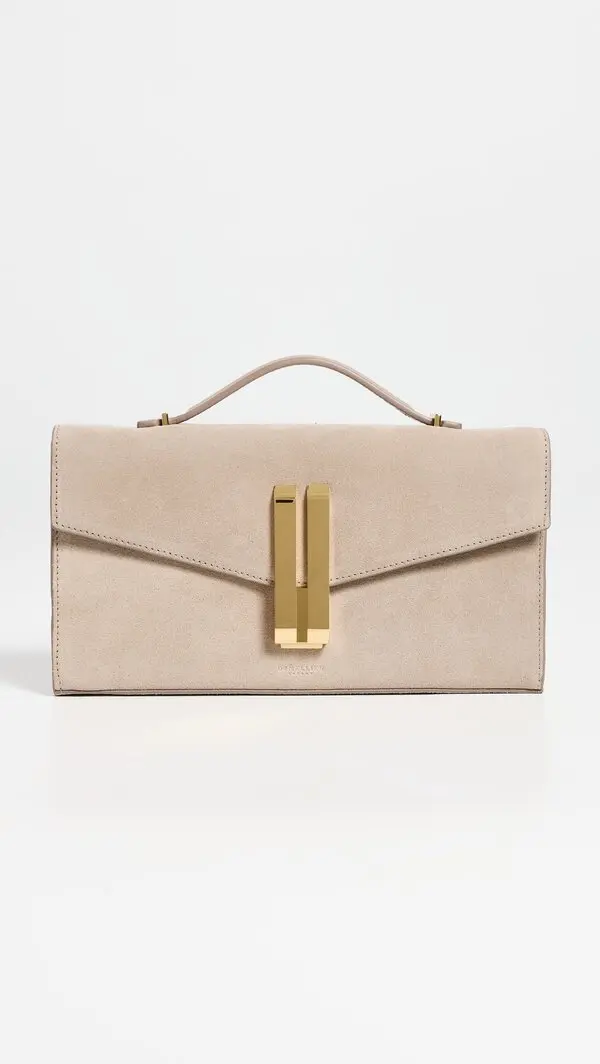 Demellier Vancouver Clutch Handbag - Light Taupe | Editorialist